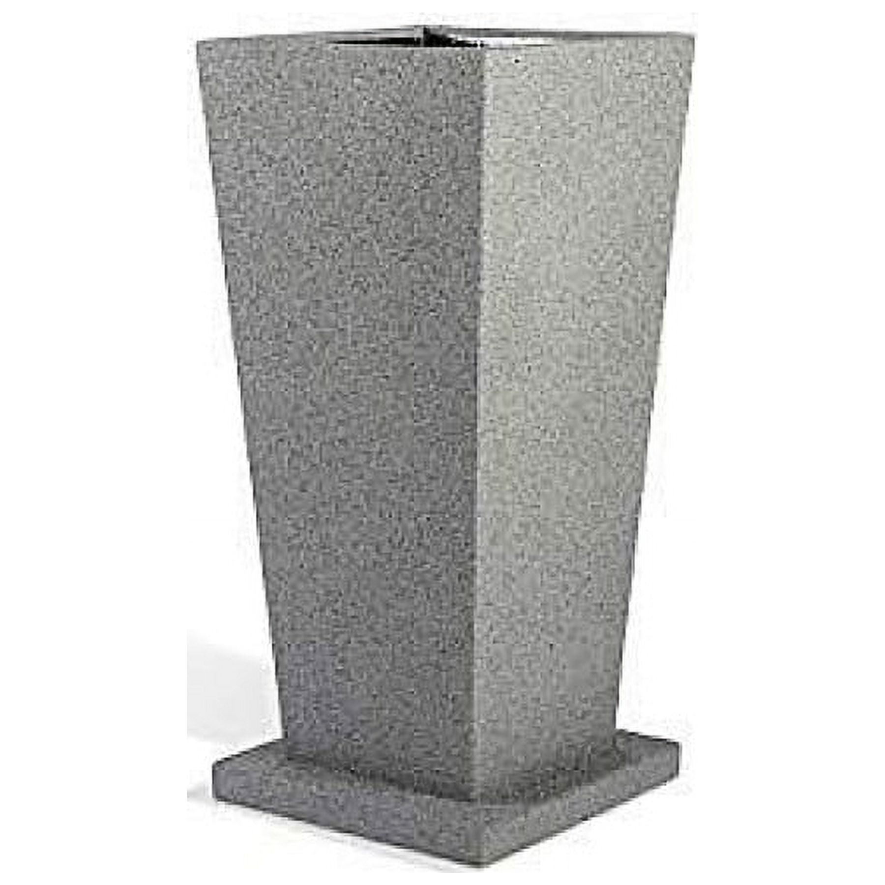 PolyStone Paseo Taper Modern Outdoor/Indoor Planter, Lightweight, Heavy ...