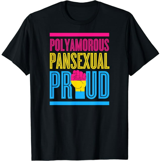 Polyamorous Pansexual Proud Protest Pansexual Pride Couple T-Shirt ...