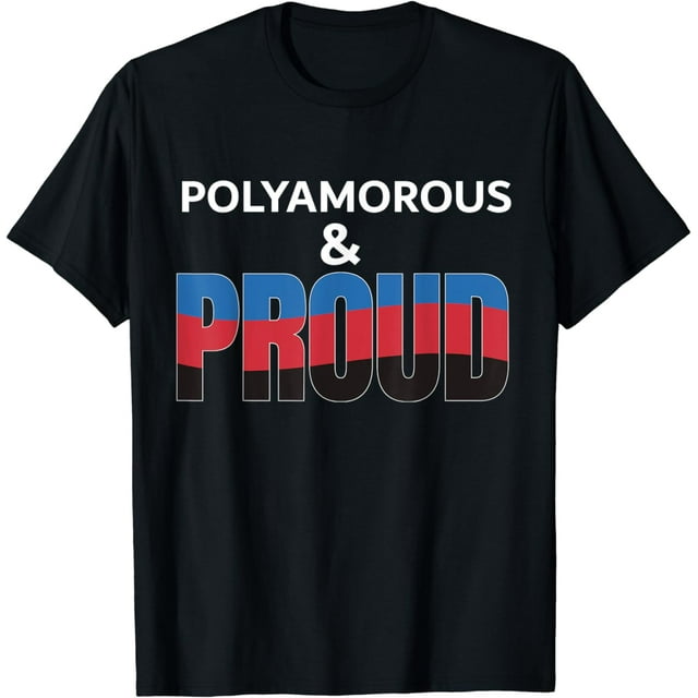 Polyamorous & Proud Polyamory Shirt Polyamorous Pride Flag T-Shirt ...