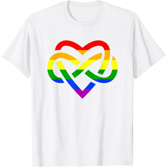 Polyamory Infinity Heart Symbol - Gay Pride Flag LGBTQ T-Shirt ...