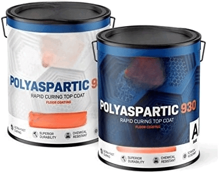 Polyaspartic 930-2 Gallon Kit - Fast Cure Topcoat Coating for Flake ...