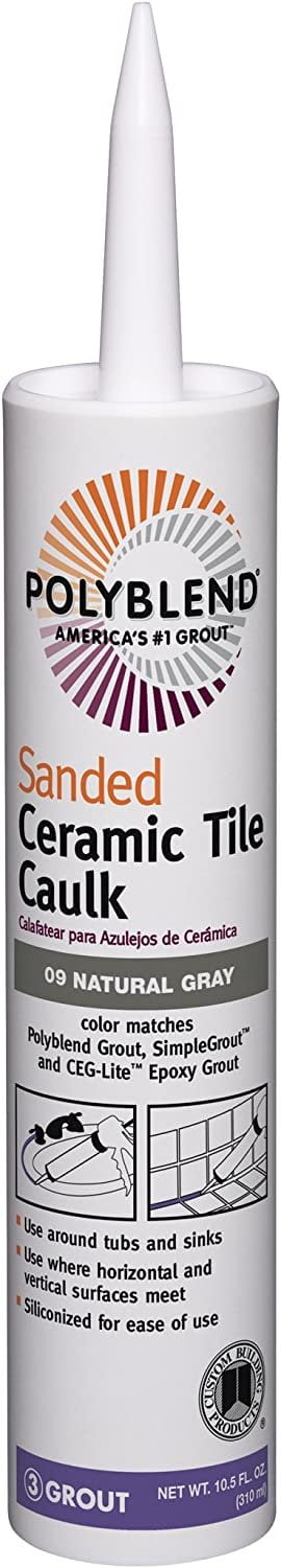 Polyblend-Nonsand PC0910S-6 10.5 Oz Natural Gray Sanded Ceramic Tile ...