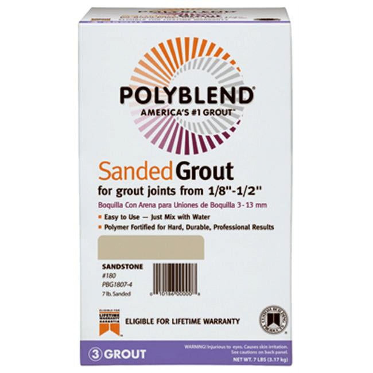 Polyblend® PBG457-4 Sanded Tile Grout, #45 Summer Wheat, 7 Lbs ...