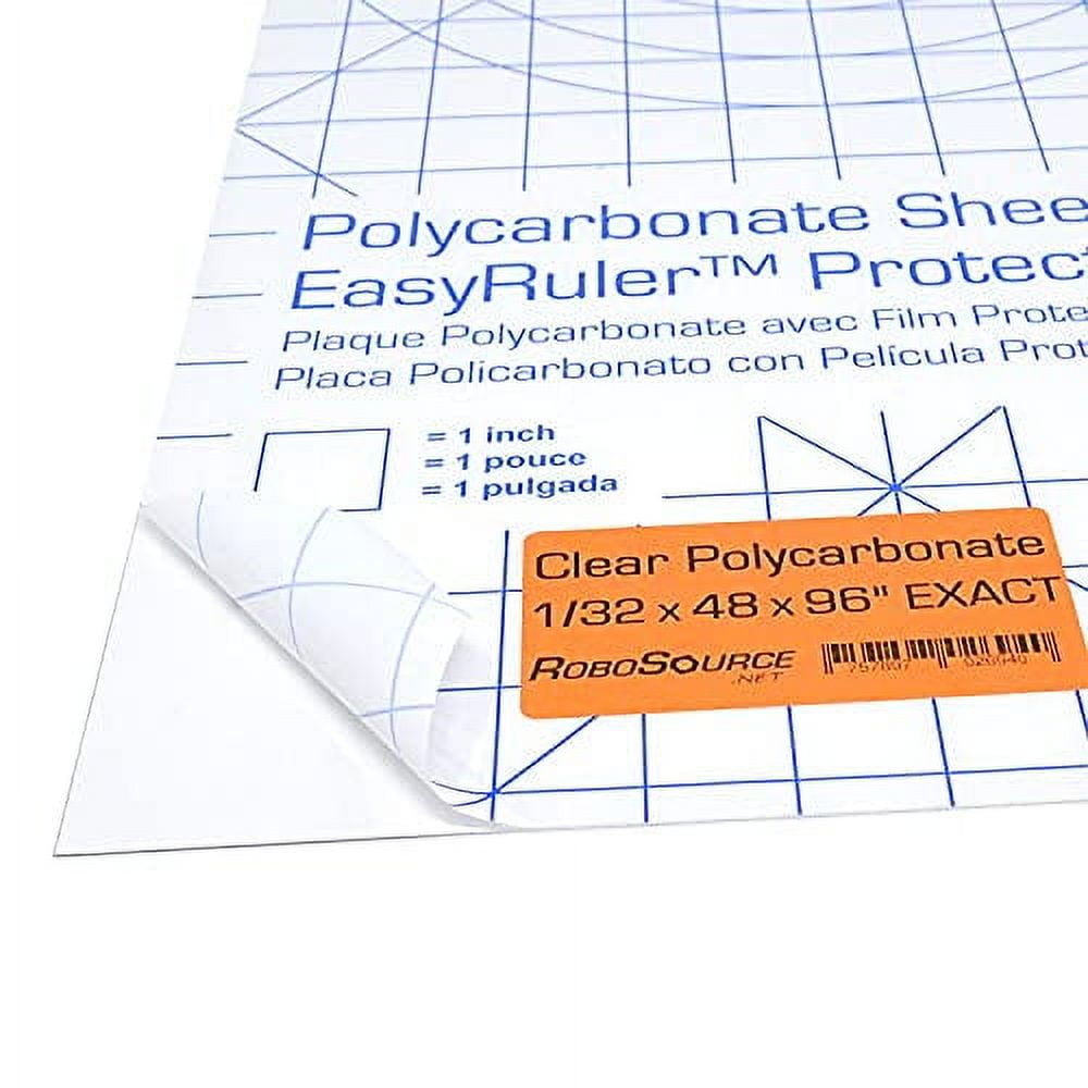 Polycarbonate Clear Plastic Sheet 48" X 96" X 0.030" (1/32", 4x8 ft ...