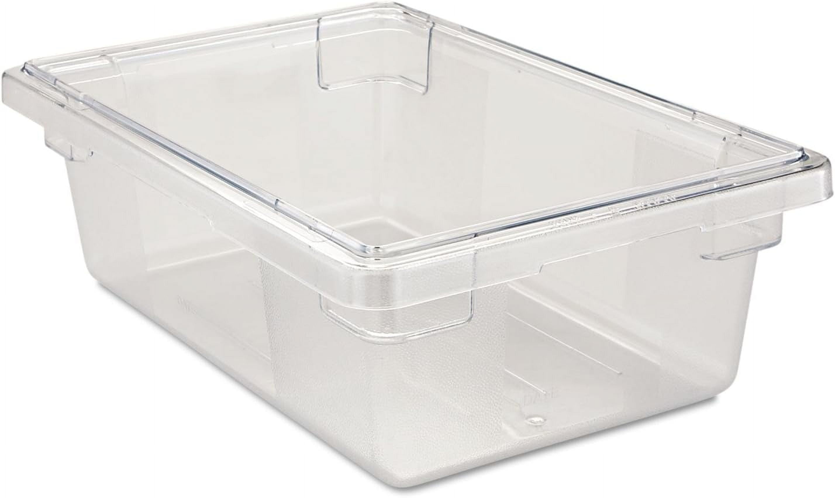 Polycarbonate Food Storage Box/Tote, 3.5 Gallon, Clear, for Restaurant ...