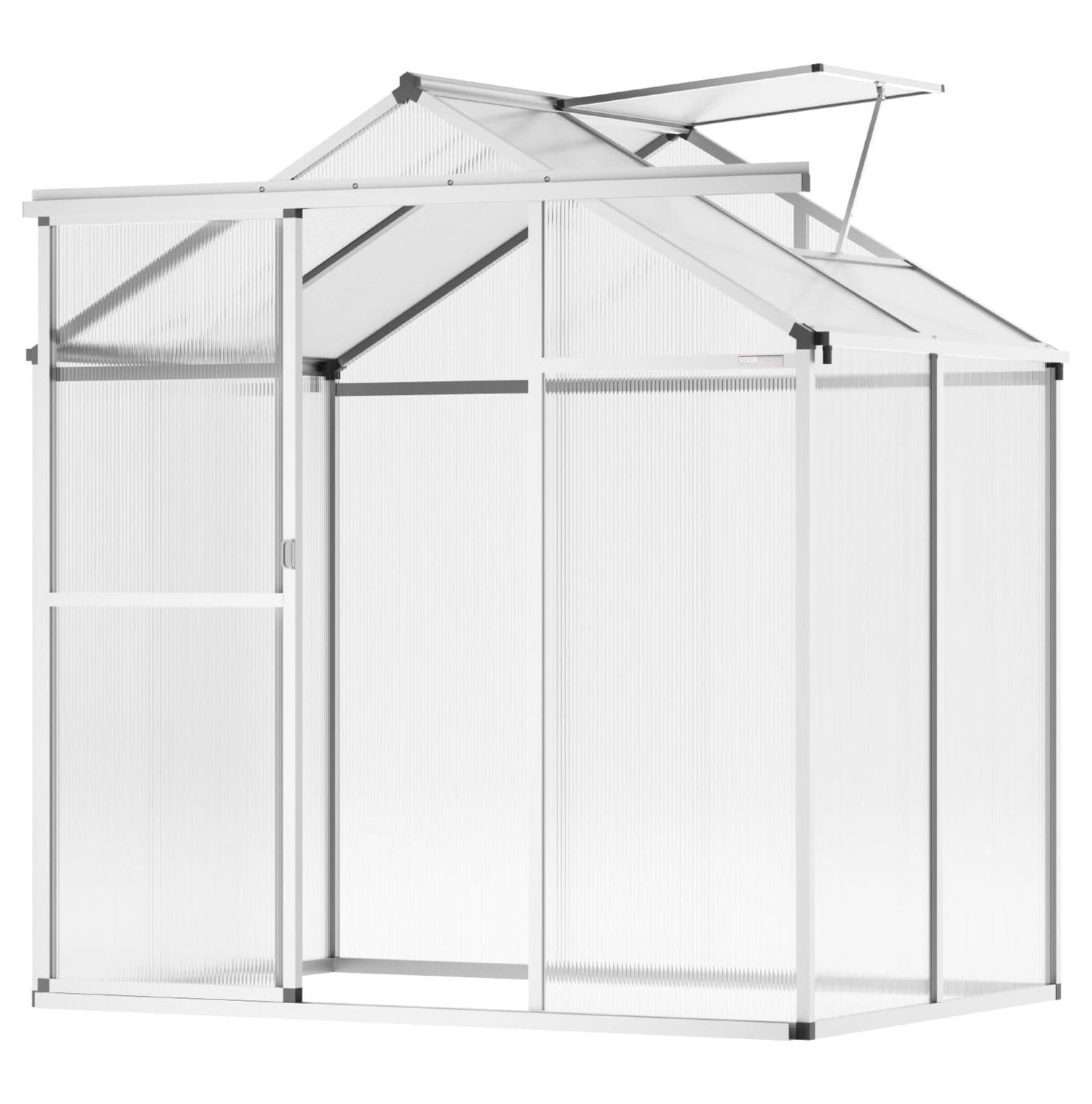Polycarbonate Greenhouse, 6 x 4 Ft, Outdoor Greenhouse with Adjustable ...