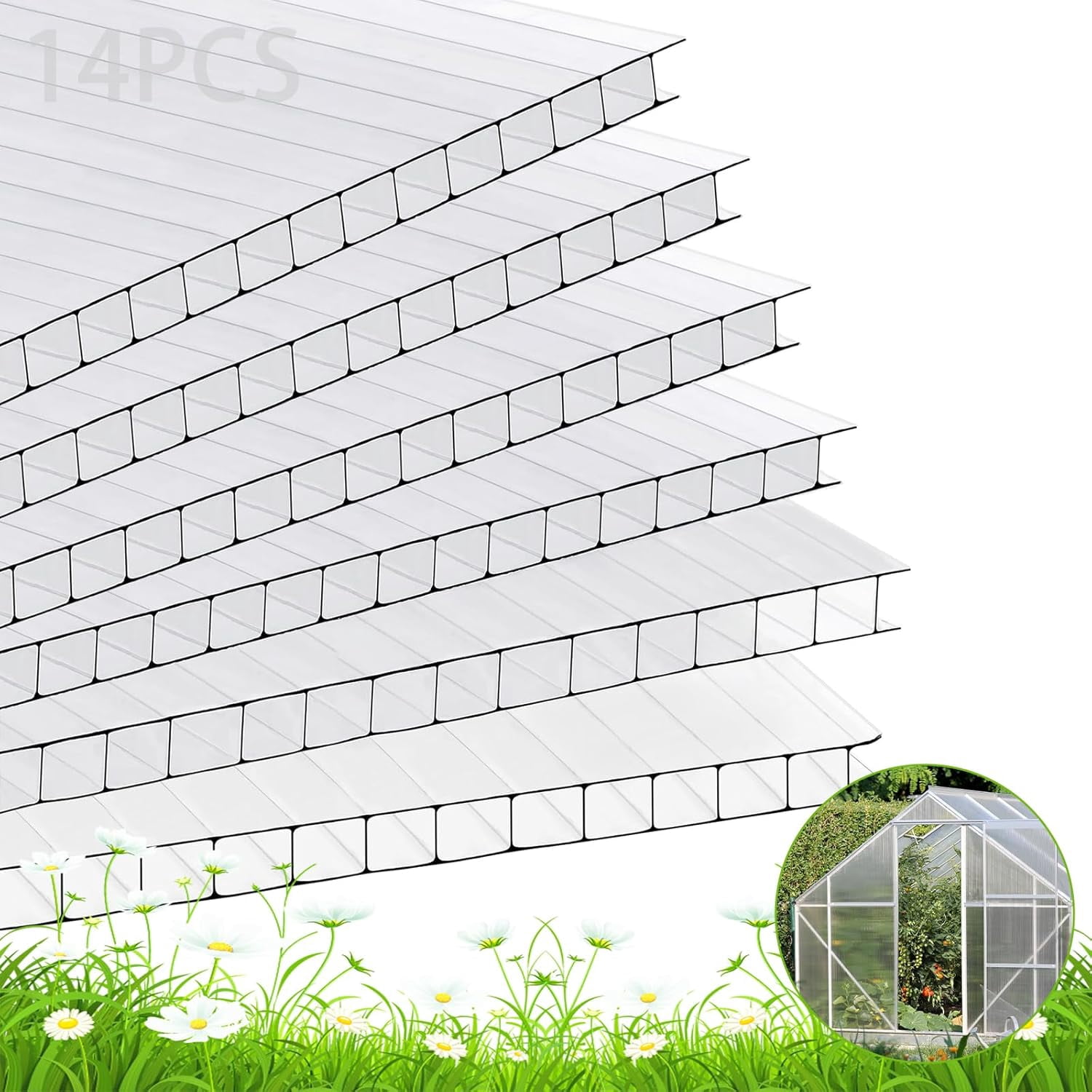 Polycarbonate Greenhouse Panels, Twin-Wall Polycarbonate Sheet, Clear ...