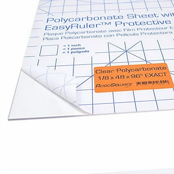 Polycarbonate Plastic Sheet 48" X 96" X 0.118" (1/8", 4x8 ft) Exact ...