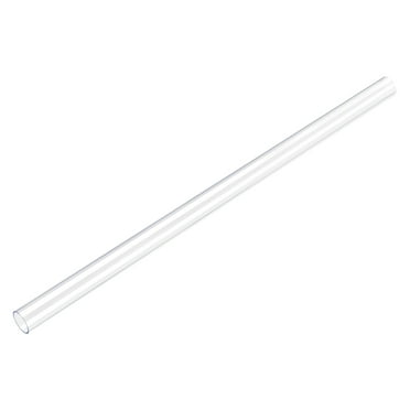 Clear Rigid Tube Round Plastic Tubing with Red Rubber Cap, 305mm/ 12 ...
