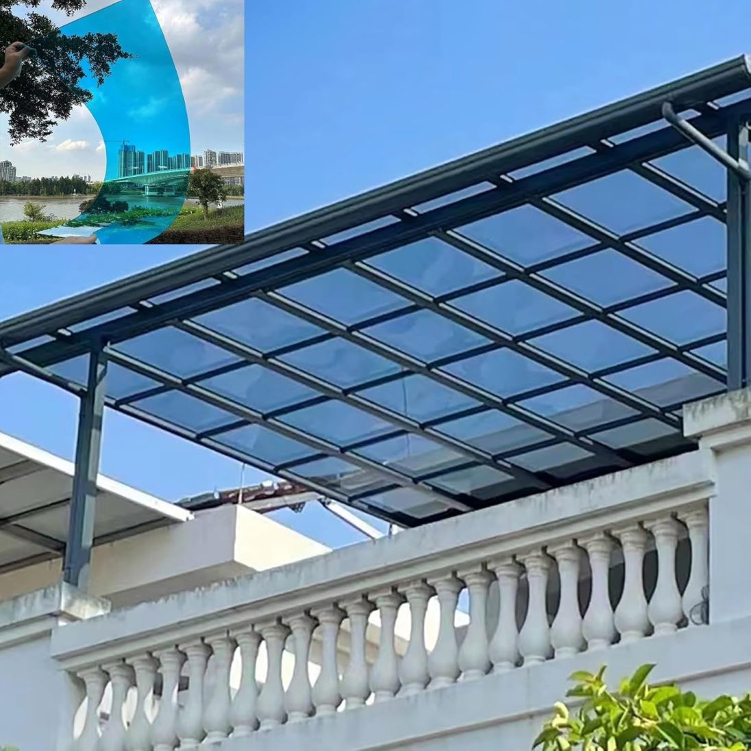 Polycarbonate Roofing Sheet Outdoor Clear, Sturdy Patio Polycarbonate ...