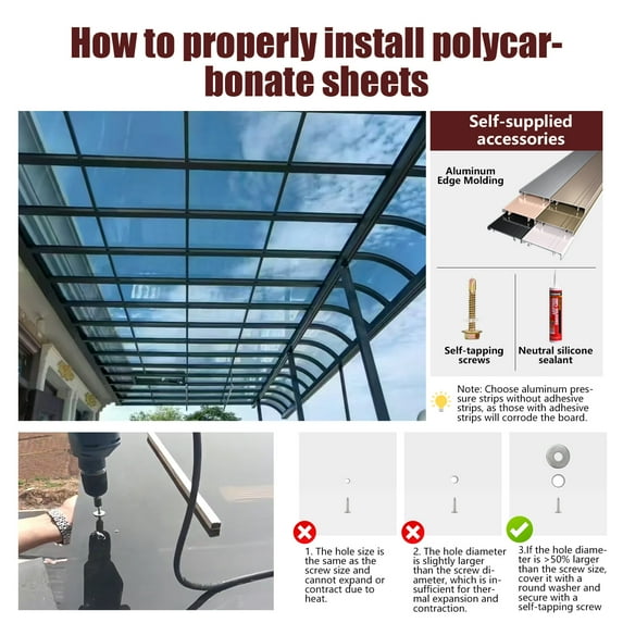 Polycarbonate Sheet, 12"x12"x0.08" Clear Flexible Plastic Panel - UV ...