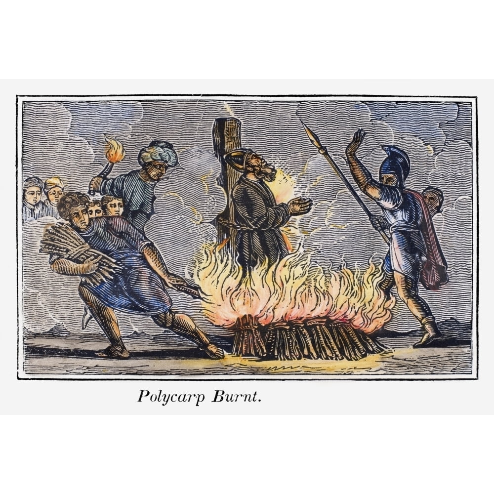 Polycarp Of Smyrna N. Christian Martyr And Saint. Polycarp Burned At ...