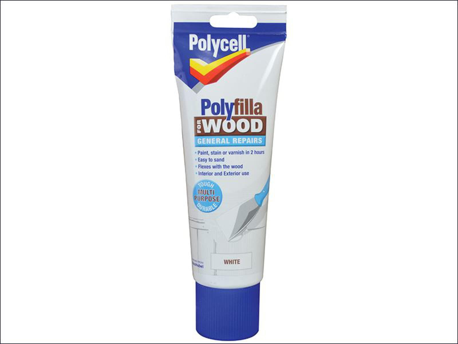 Polycell - Polyfilla for Wood General Repairs White Tube 330g - Walmart.com