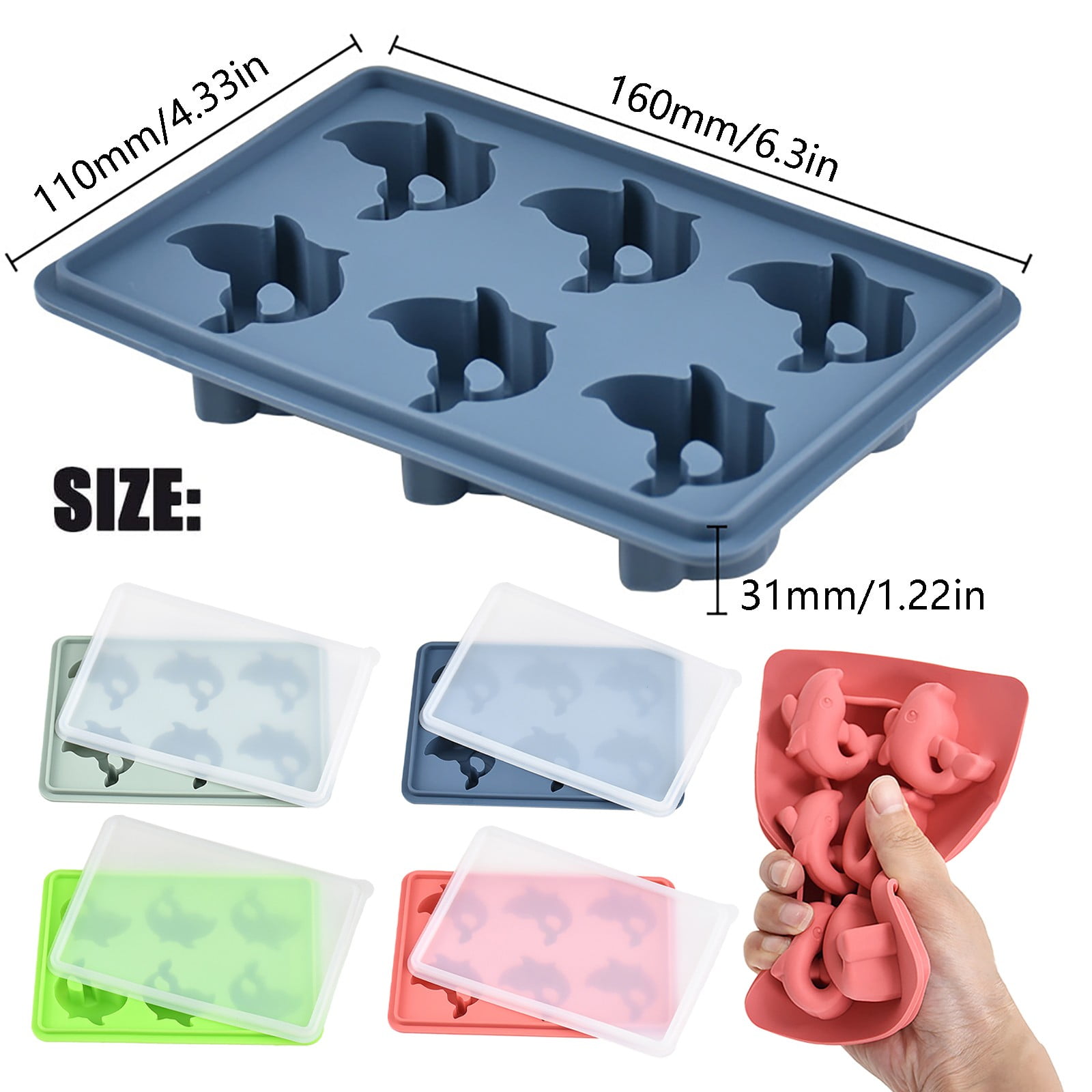 Polychor 3D Shaped Ice Cube Trays 3D Ice Cube Easy To Release For ...