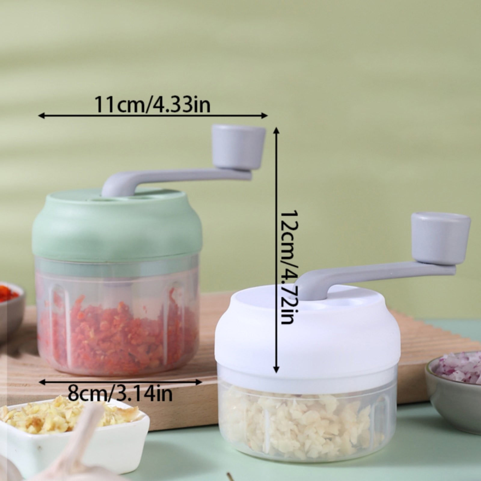 Polychor Manual Garlic Crusher with Hand-Crank Grinder – Portable Baby ...