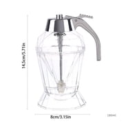 Vorkoi Clear Syrup Dispenser, Plastic Honey Pourer, 8 Oz Glass Bottle ...