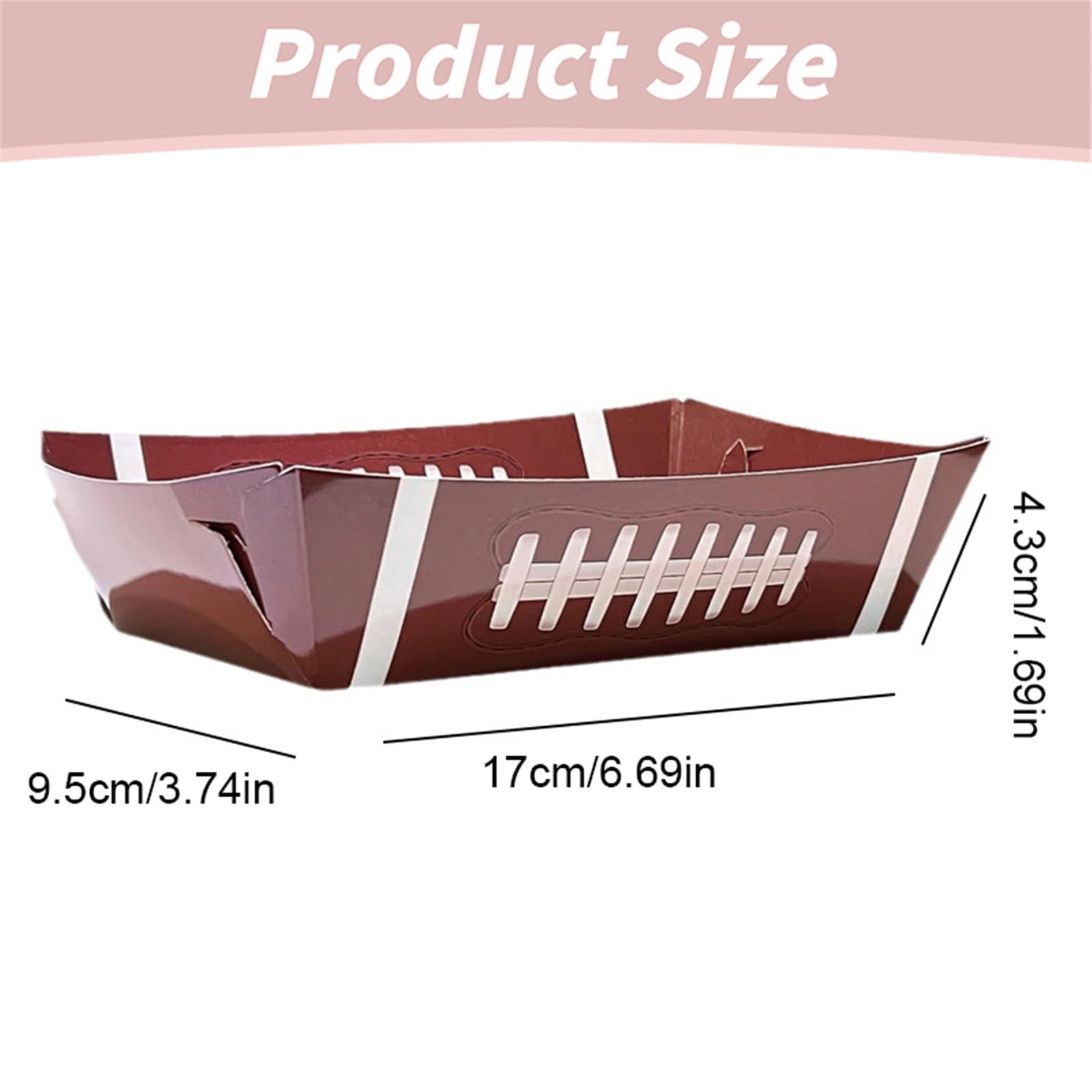 Polychor Rugby Themed Food Box - Disposable Open Boat Containers for ...
