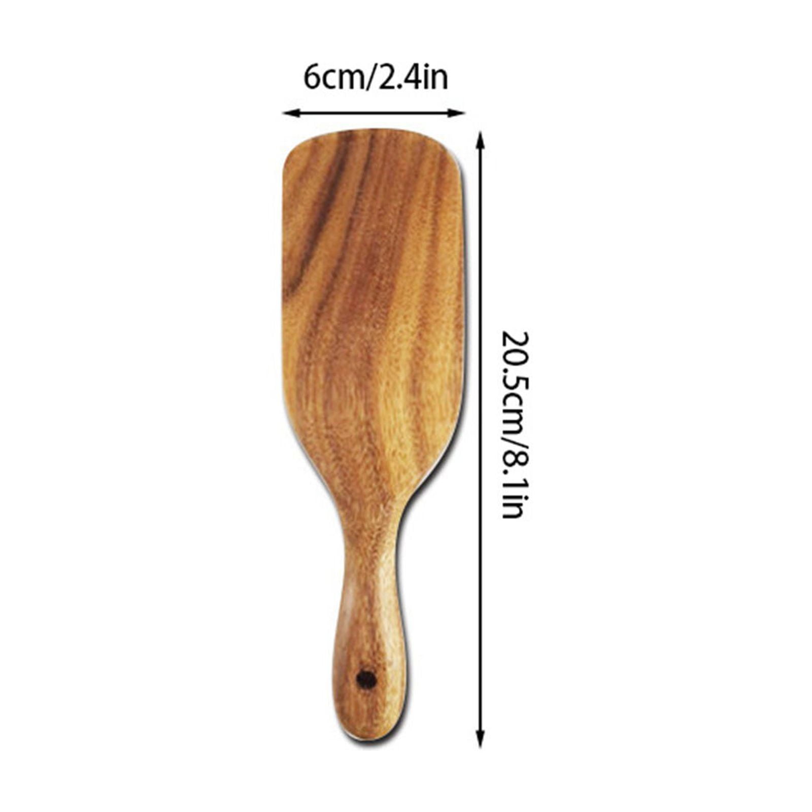 Polychor Teak Wood Kitchen Utensil Set - Long Handle & Hanging Design ...