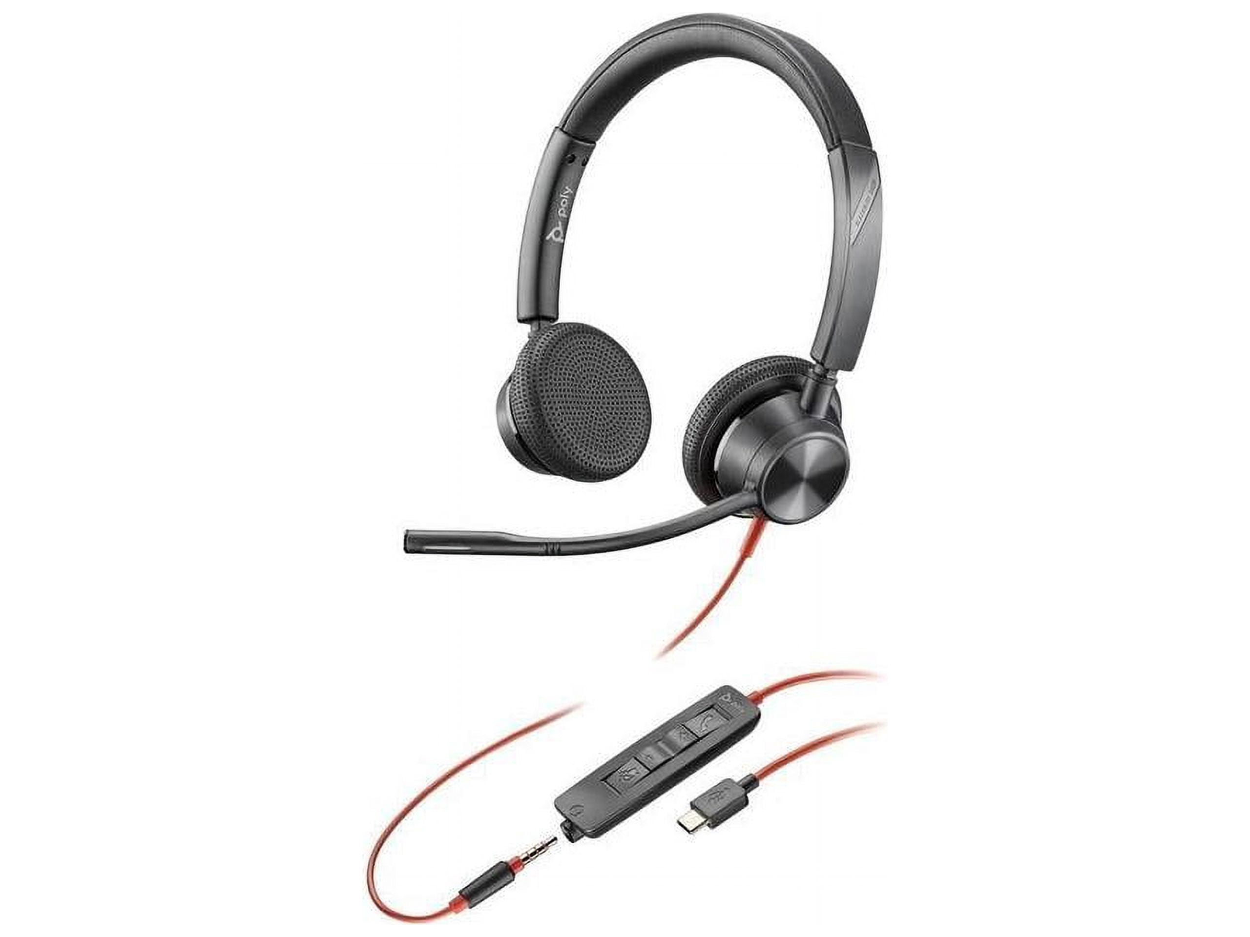 Polycom Plantronics - Blackwire 3325 Over-Ear Wired Headset with Boom ...