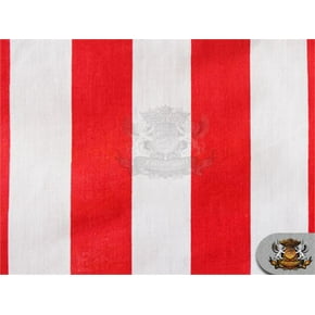 Red White Striped Fabric