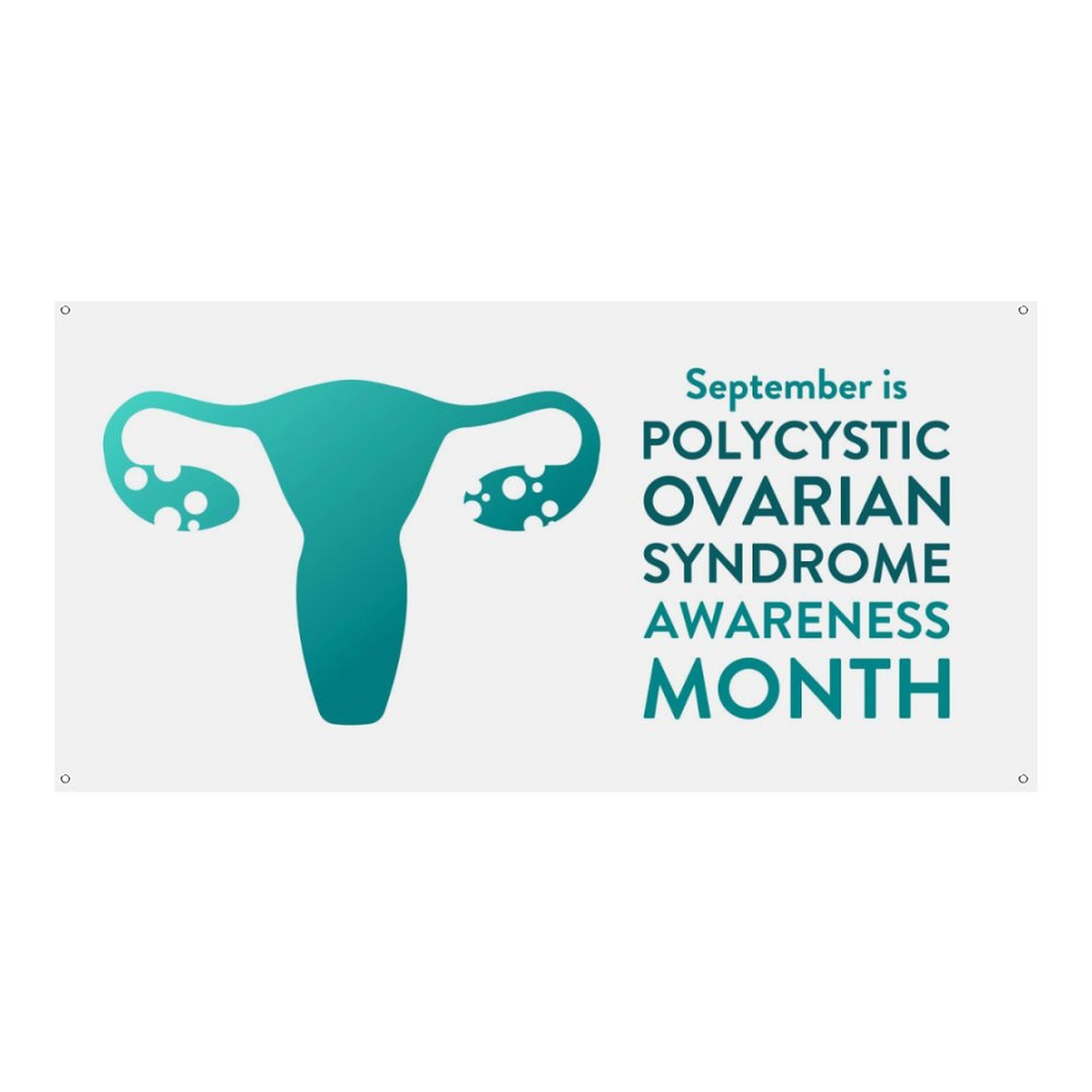 Polycystic Ovary Syndrome Awareness Month Banners Flag Hanging Backdrop ...