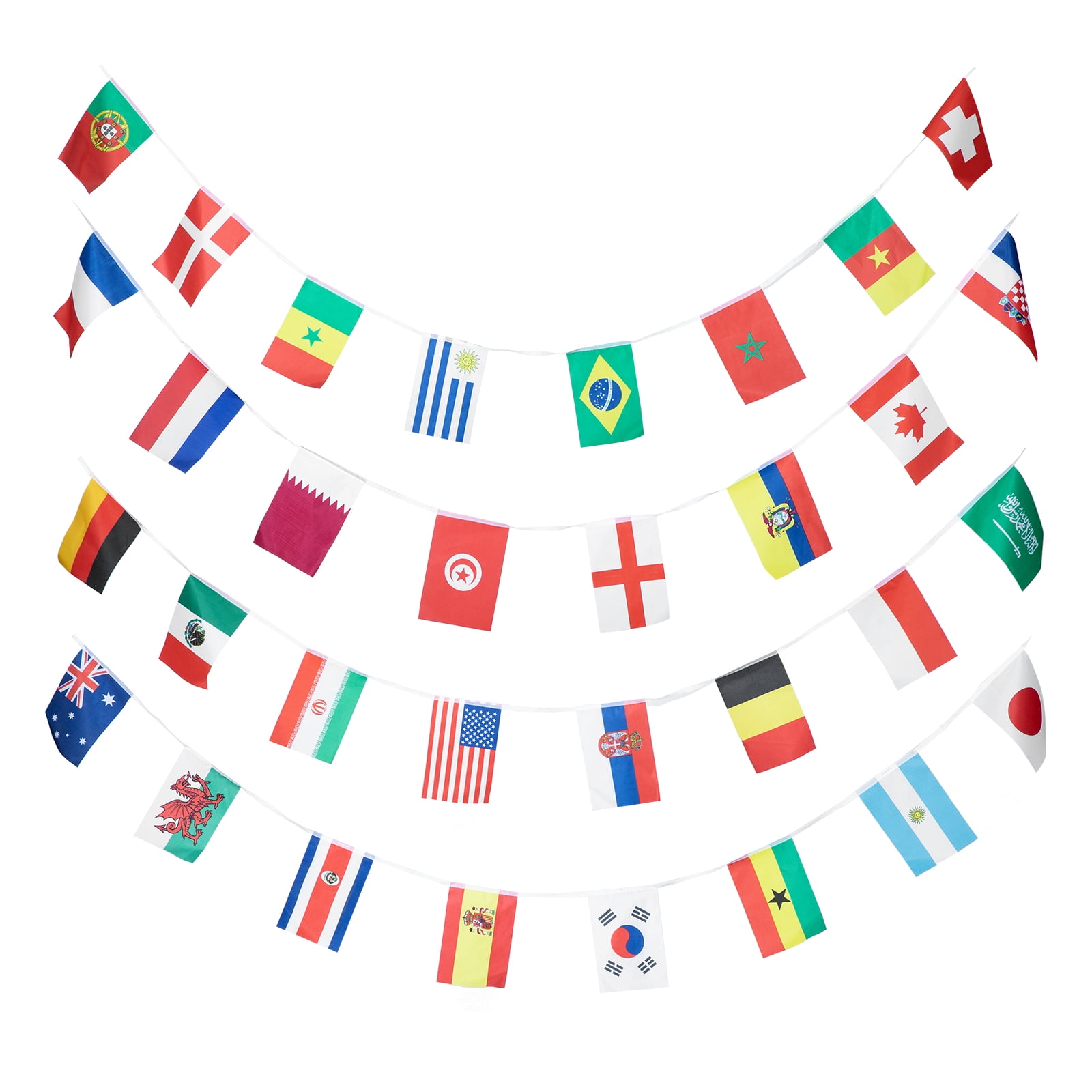 Polyester 32 Countries String Flag International Bunting Pennant Banner ...