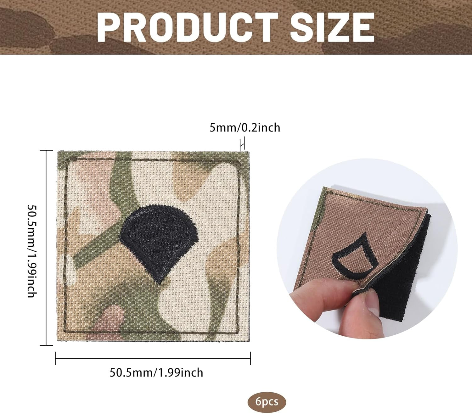 Polyester 6pcs Embroidered Rank Insignia Staff Sergeant Patch Army Rank ...