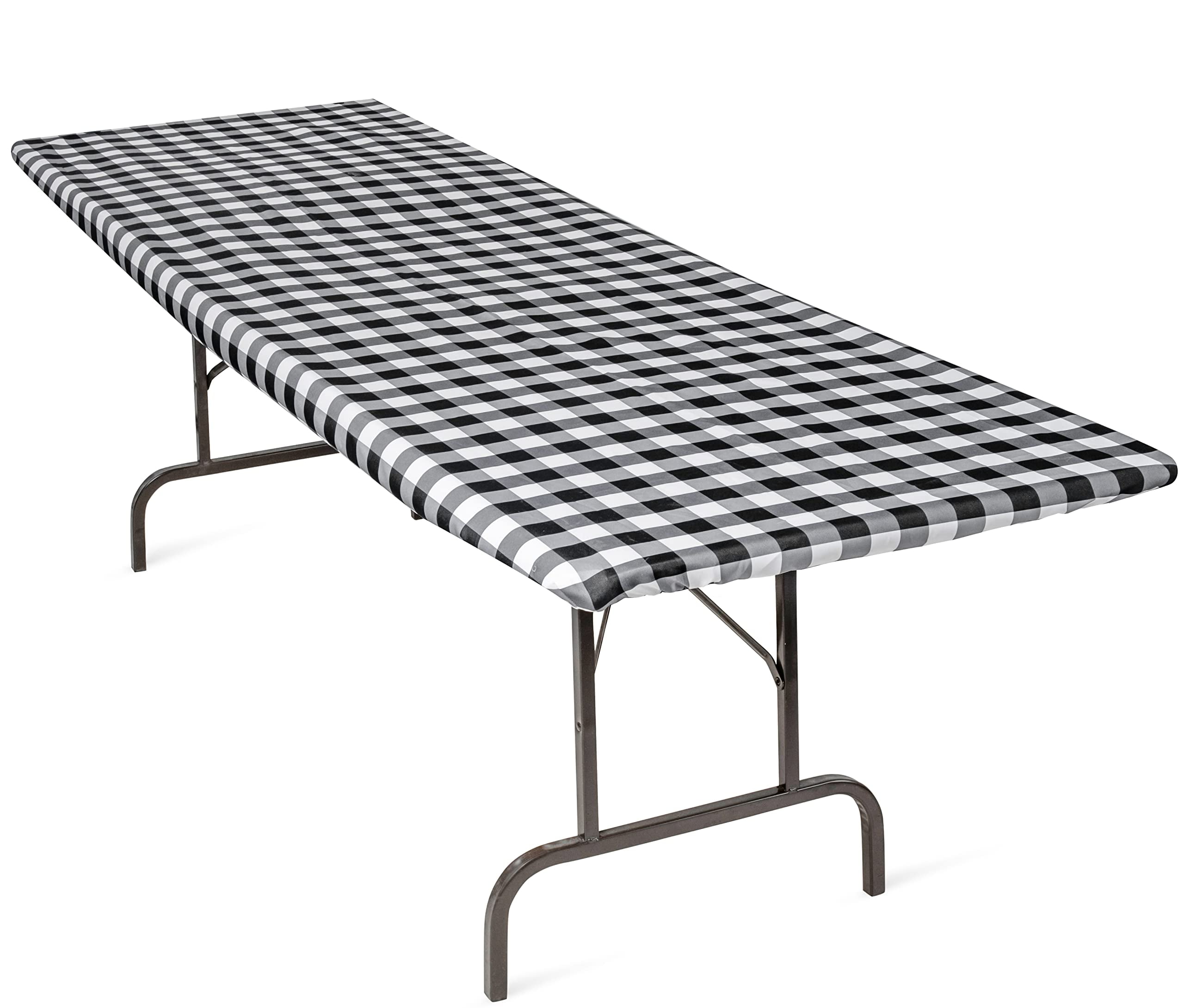 Polyester 8ft Fitted Table Cloth Rectangle Table, Elastic Table Runner ...