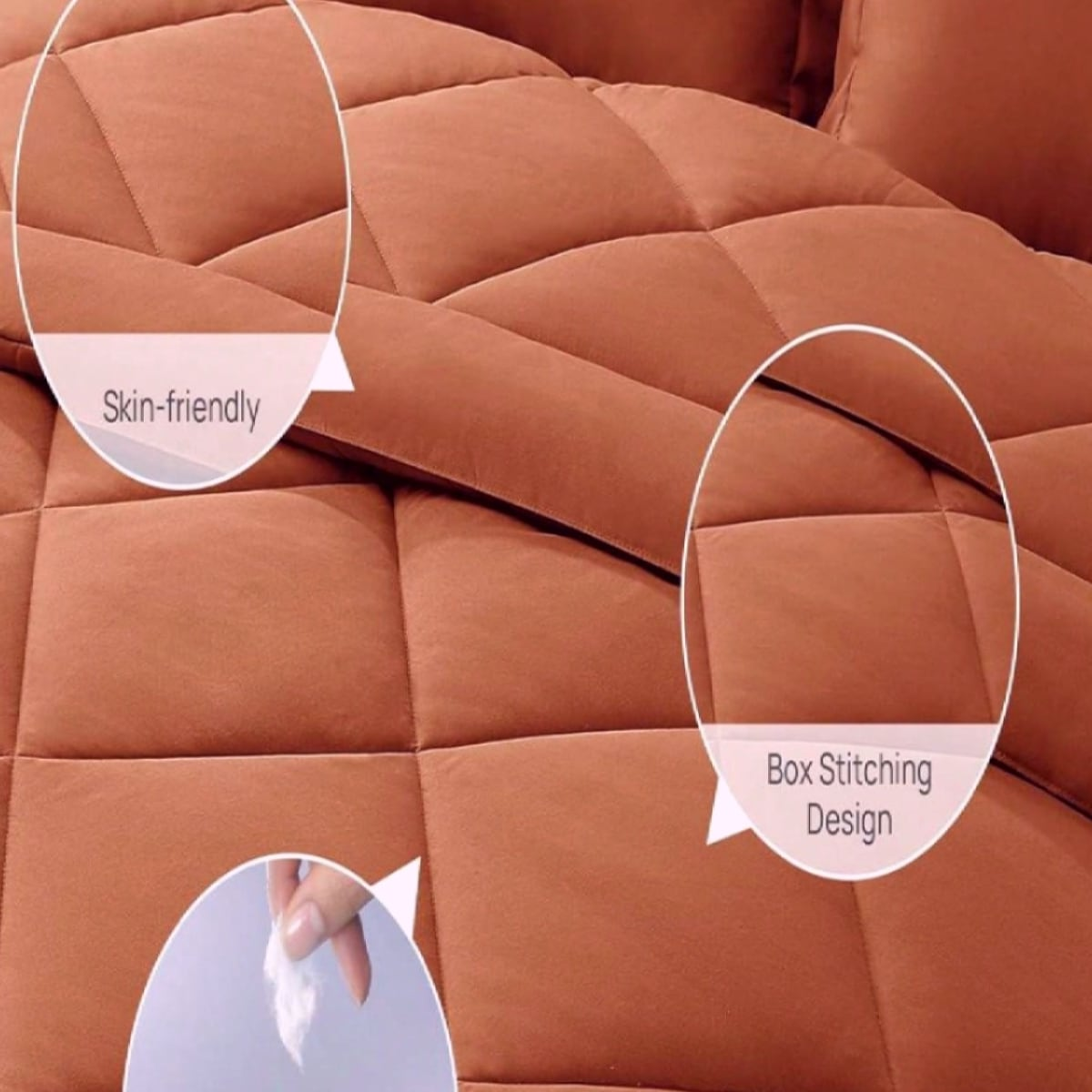 Polyester Bedding Sets Queen size 229 X 229 cm with 1 Comforter and 2 ...