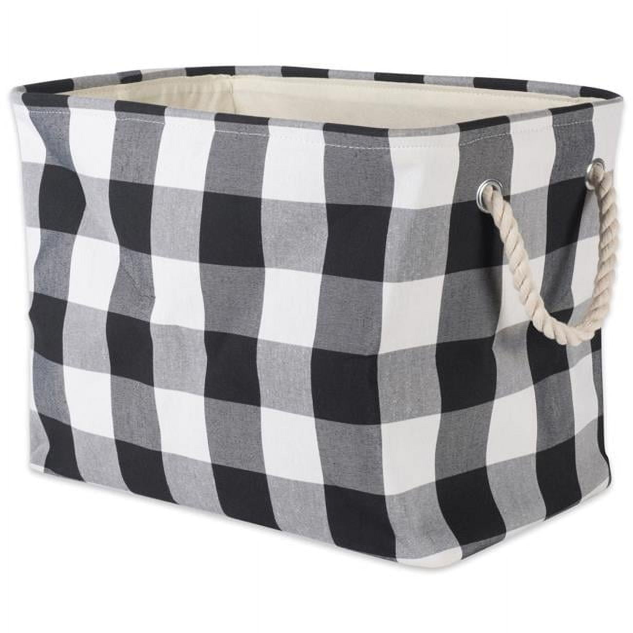 Polyester Bin - Buffalo Check White & Black, 16 x 10 x 12 in. - Walmart.com