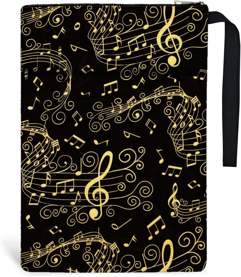Polyester Book Cover Notebook Wraps Rectangle Musical Note 340x240mm ...