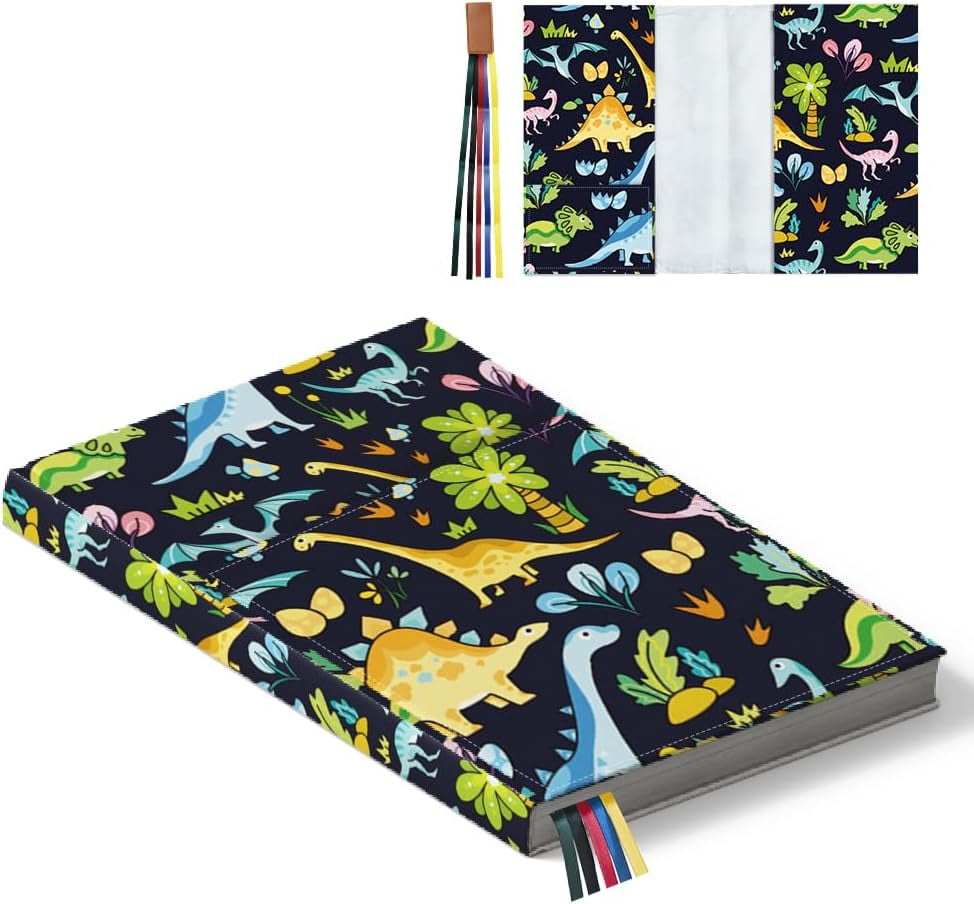 Polyester Book Cover Notebook Wraps with Ribbon Bookmarks Rectangle ...