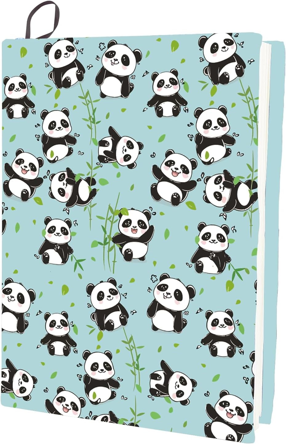 Polyester Book Covers Elastic Notebook Panda Wraps Rectangle 400x250mm ...