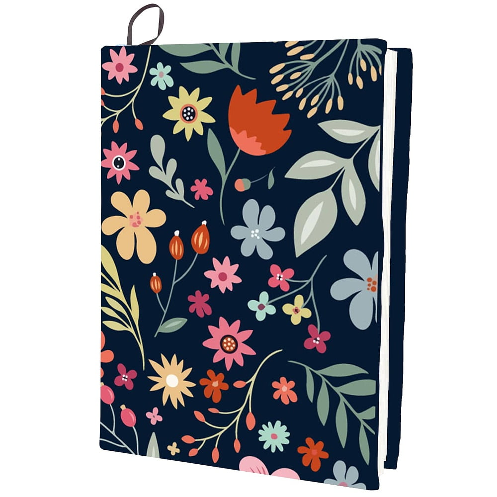Polyester Book Covers Elastic Notebook Wraps Rectangle 400x250mm Flower ...