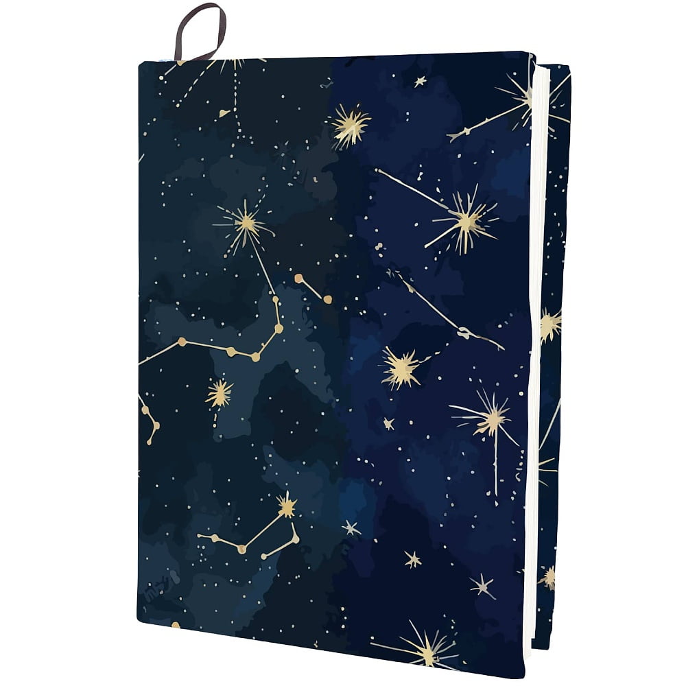 Polyester Book Covers Elastic Notebook Wraps Rectangle Constellation ...