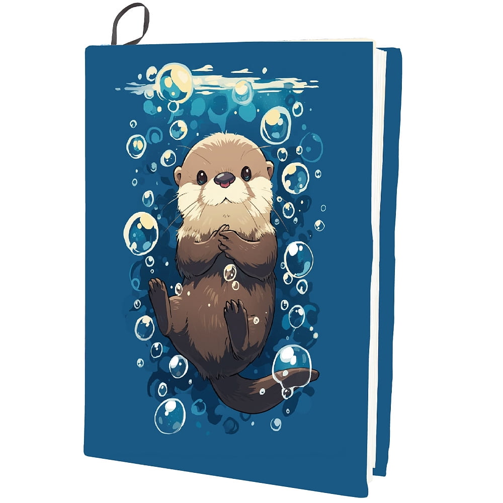 Polyester Book Covers Elastic Notebook Wraps Rectangle Otters 400x250mm ...