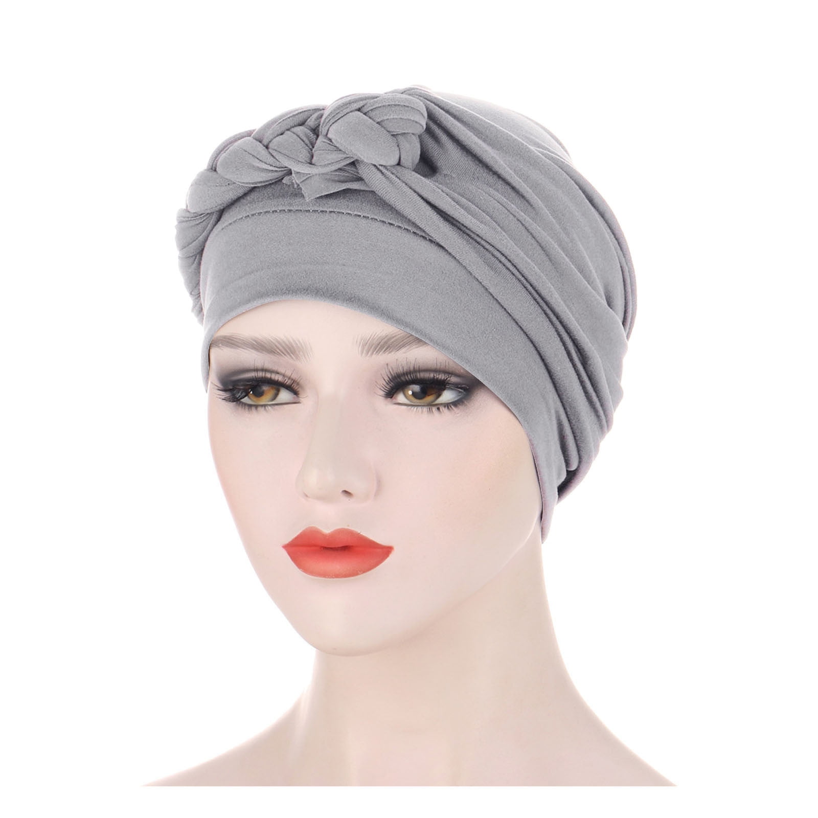 Polyester Bucket Hats for Unisex Gray Baseball cap Chemo Cancer Head ...