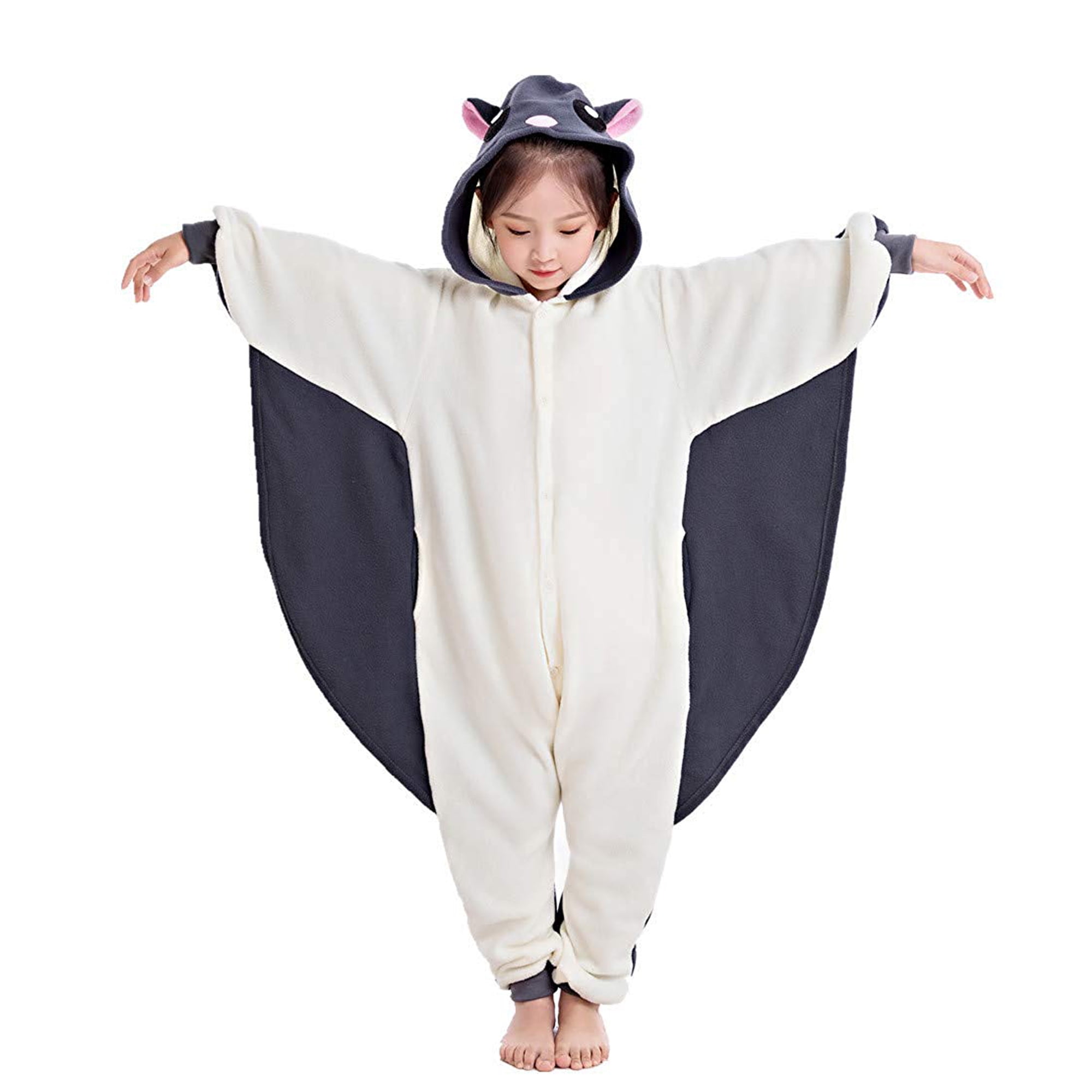 Polyester CANASOUR Grey Flying Squirrel Onesie Kids Cosplay Animal ...