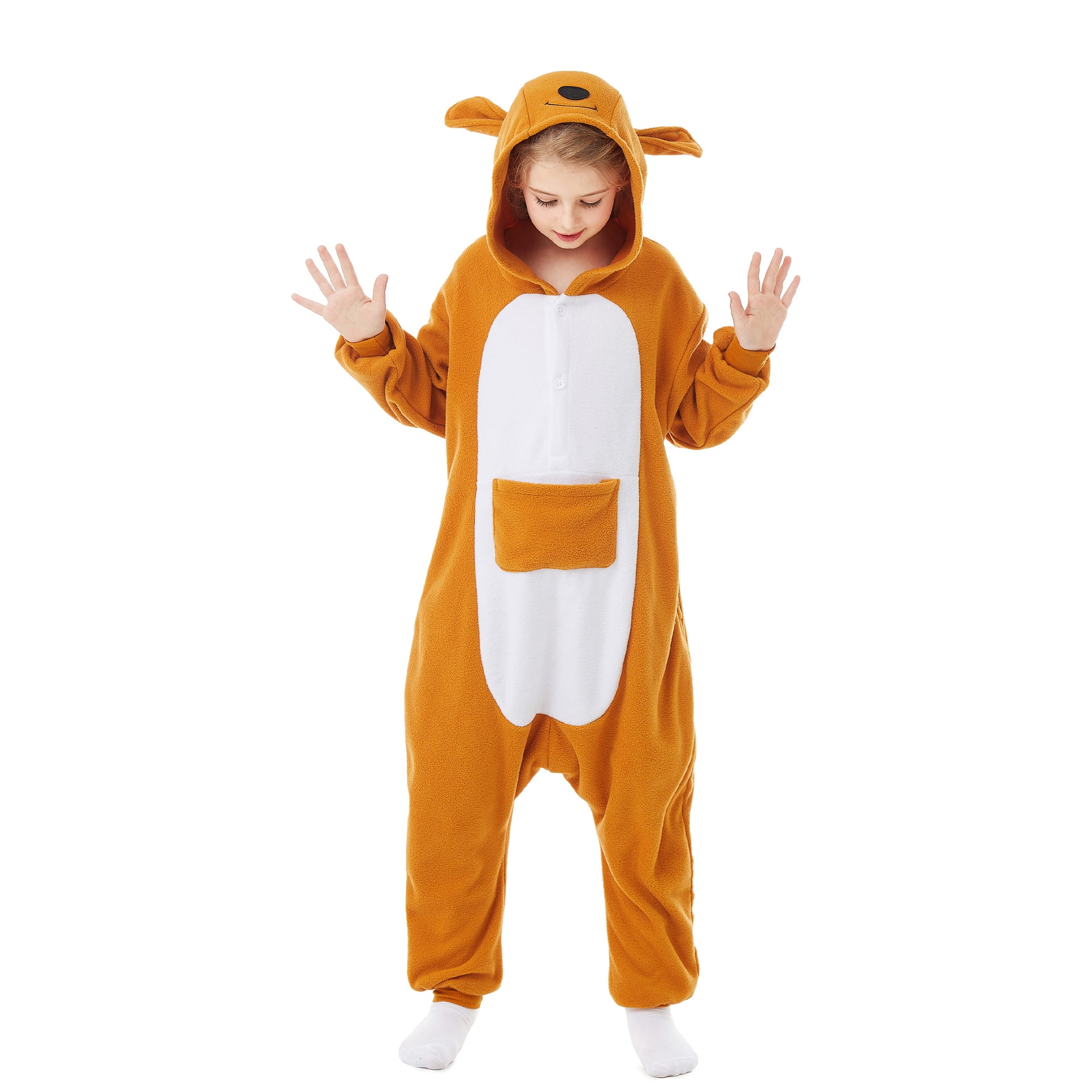 Polyester CANASOUR Kangaroo Onesie Kids Animal Pajamas Cute One-Piece ...