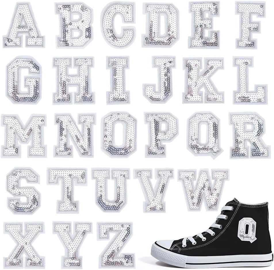 Polyester Clothing Patches Sequins Appliques Alphabet Word Love & Crown ...