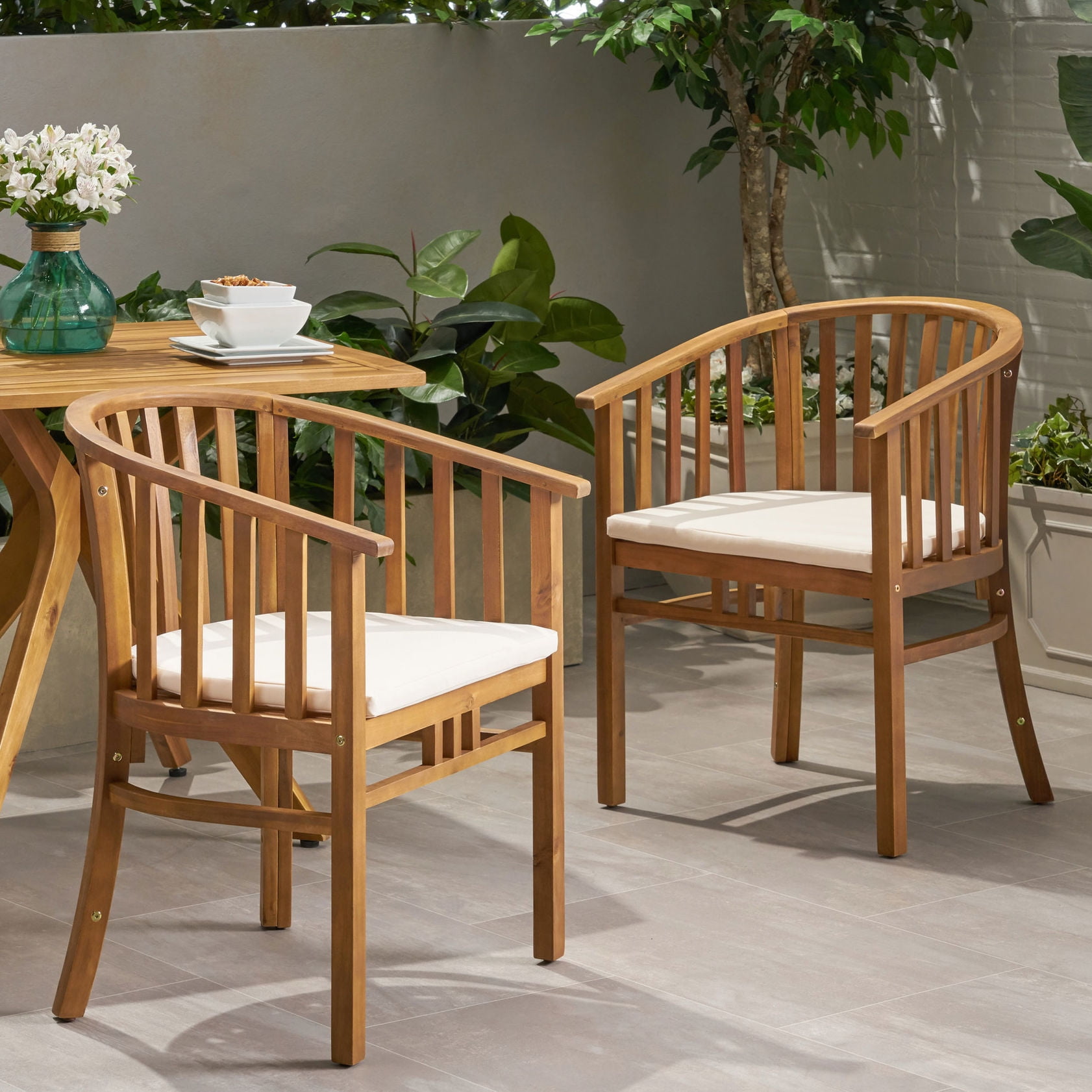 Polyester Cushions, Teak-Look Frame / Beautify Your Outdoor Area ...