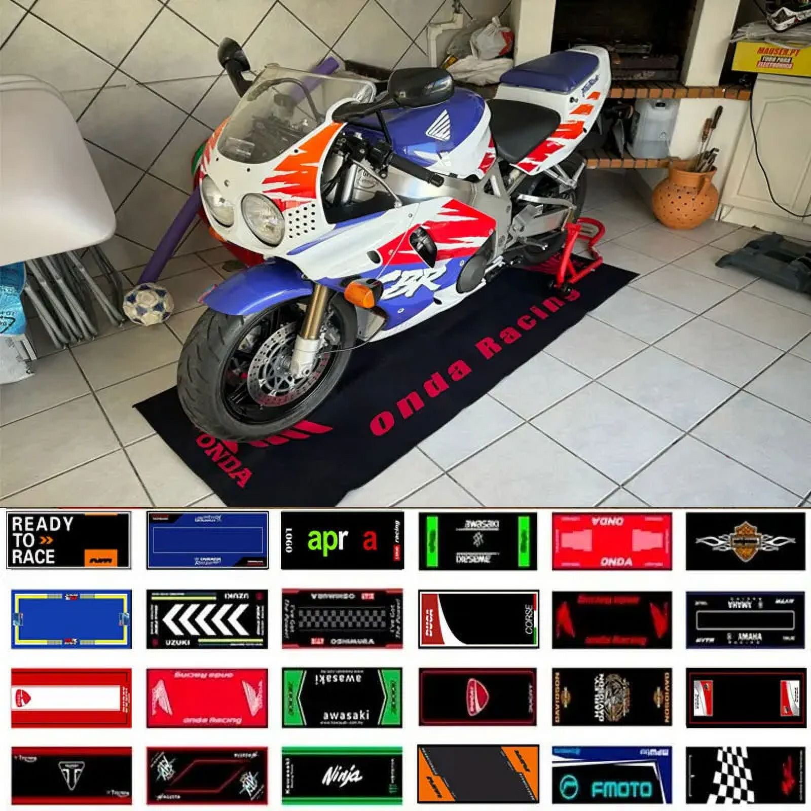 Polyester Display Carpet Motorcycle Parking Anti-slip Mat Yamaha R1 ...