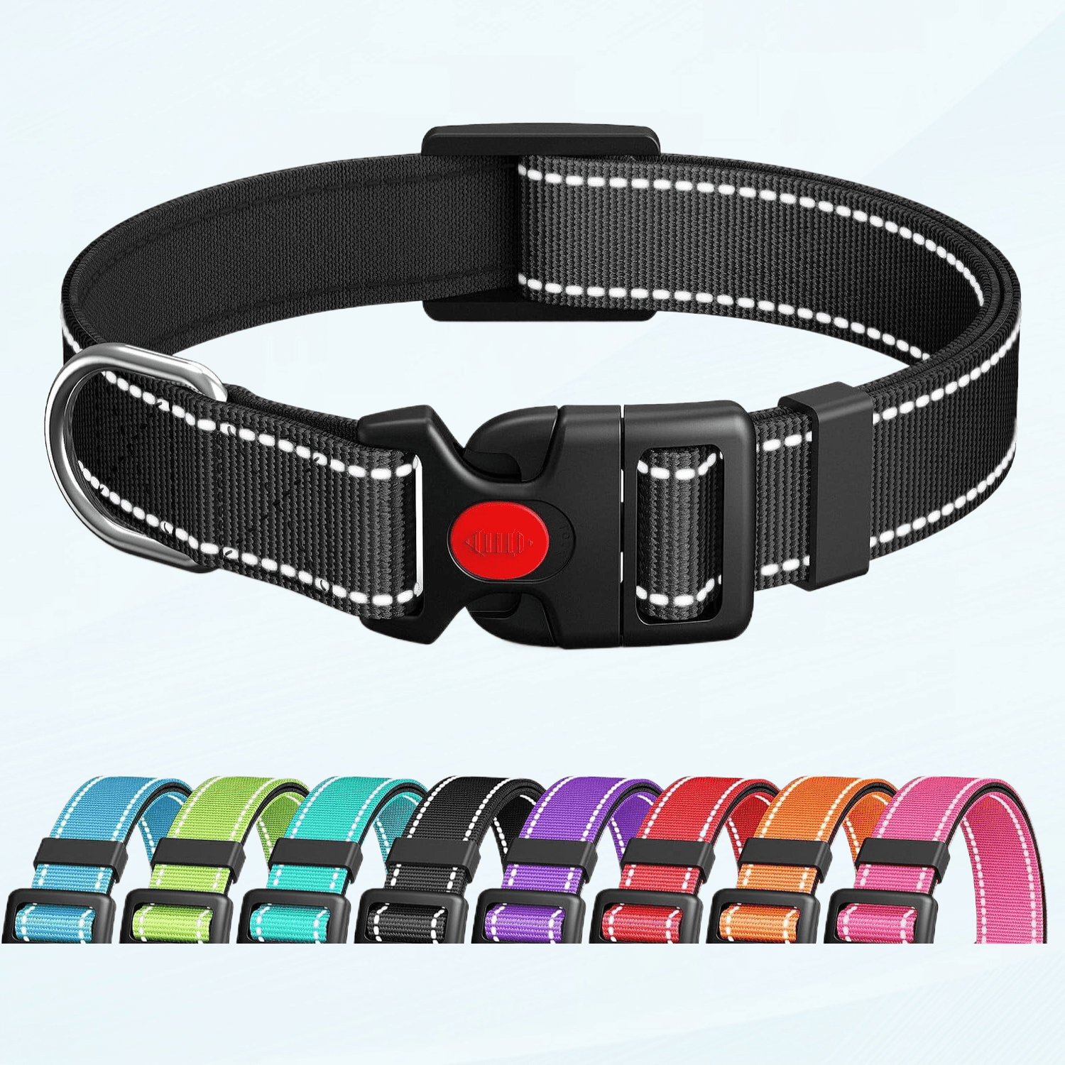 Polyester Dog Collar for Large Dogs Female Male,Durable Comfortable ...