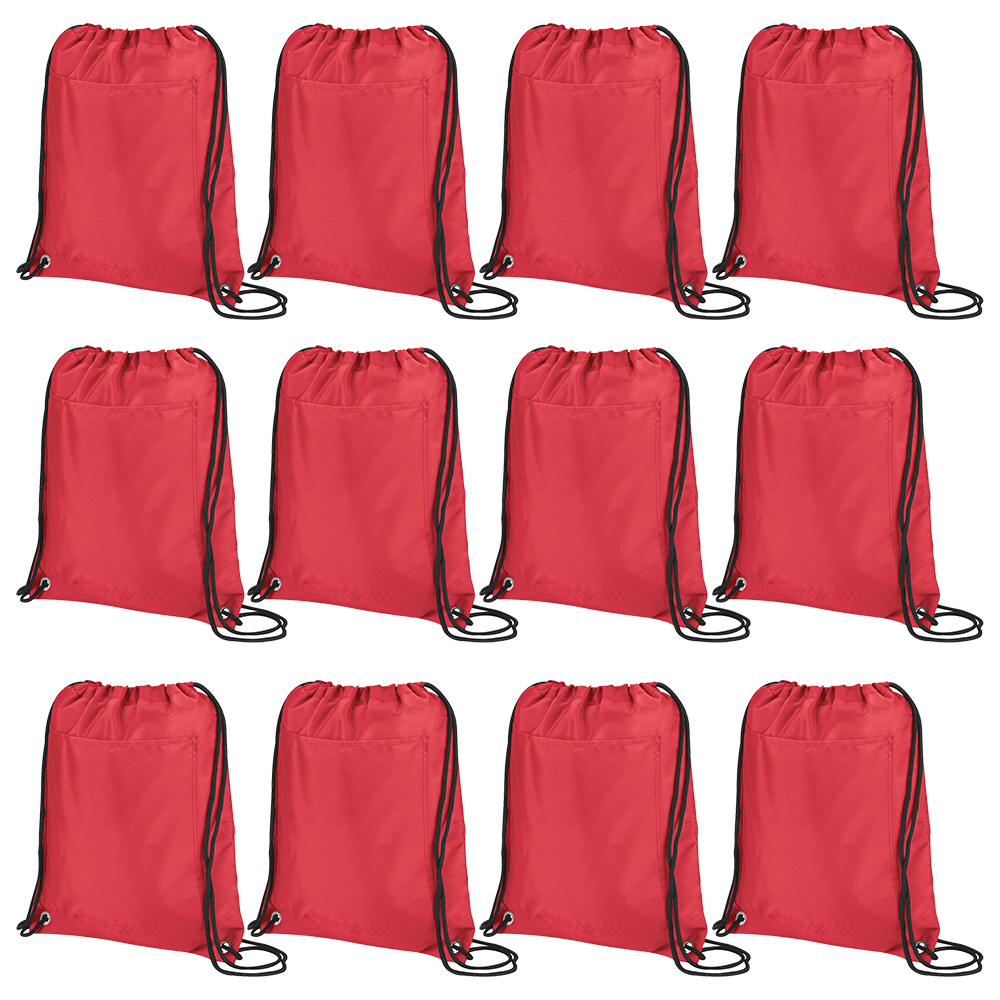 Polyester Drawstring Cooler Backpack, 10 Can Capacity, 15"H, Hot/Cold ...