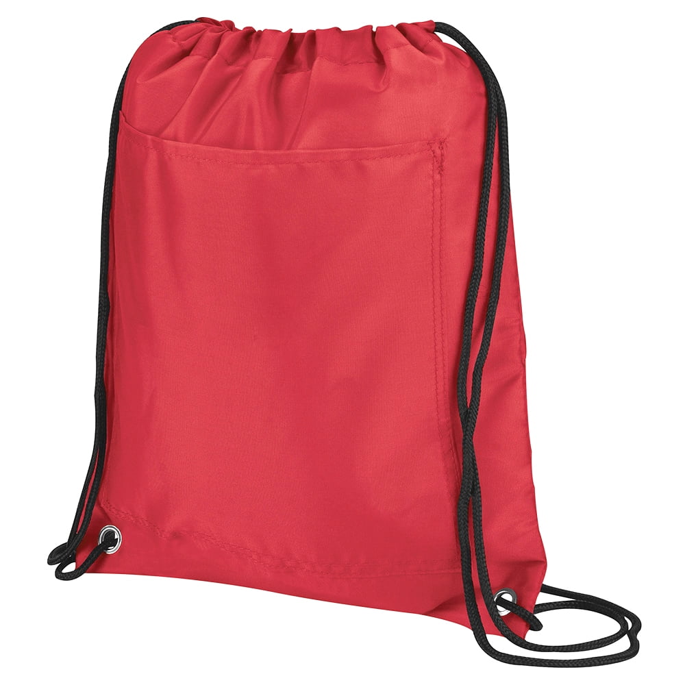 Polyester Drawstring Cooler Backpack, 10 Can Capacity, 15"H, Hot/Cold ...
