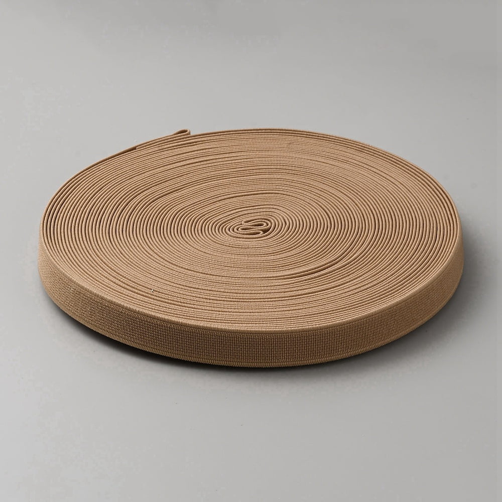 Polyester Elastic Cord Flat Tan 15.5mm about 17.50 Yards(16m)/Roll ...