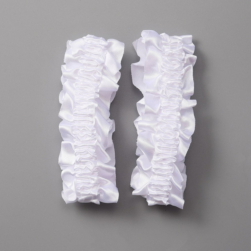 Polyester Elastic Garters Anti-slip Armbands Garment Accessories White ...