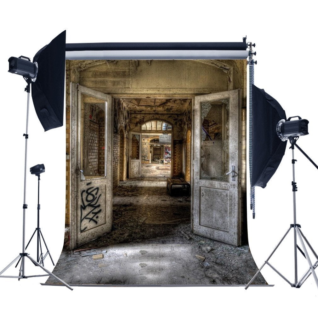 Polyester Fabric 5x7ft Abandoned House Photography Background Graffiti ...