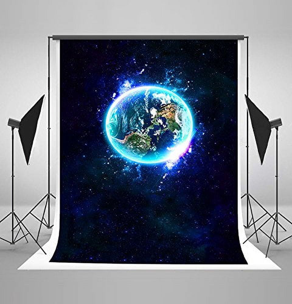 Polyester Fabric 5x7ft Blue Starry Sky Photo Backgrounds Overlooking ...