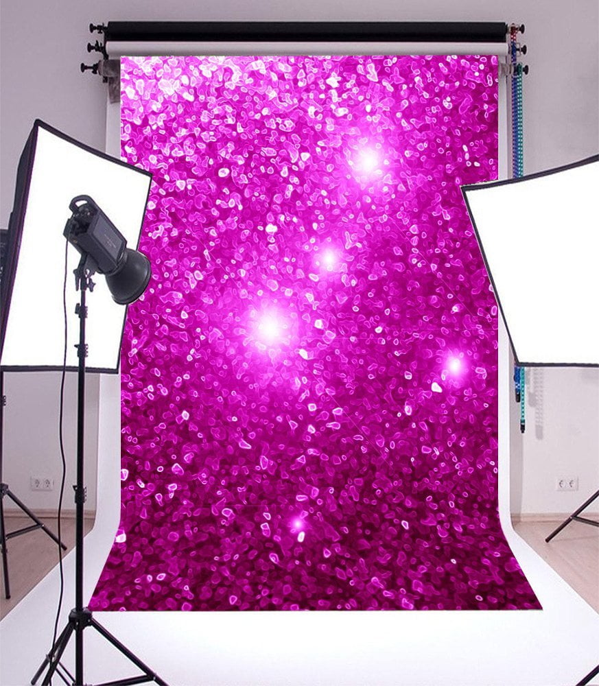 Polyester Fabric 5x7ft Photography Backdrop Abstract Glittering Pink ...